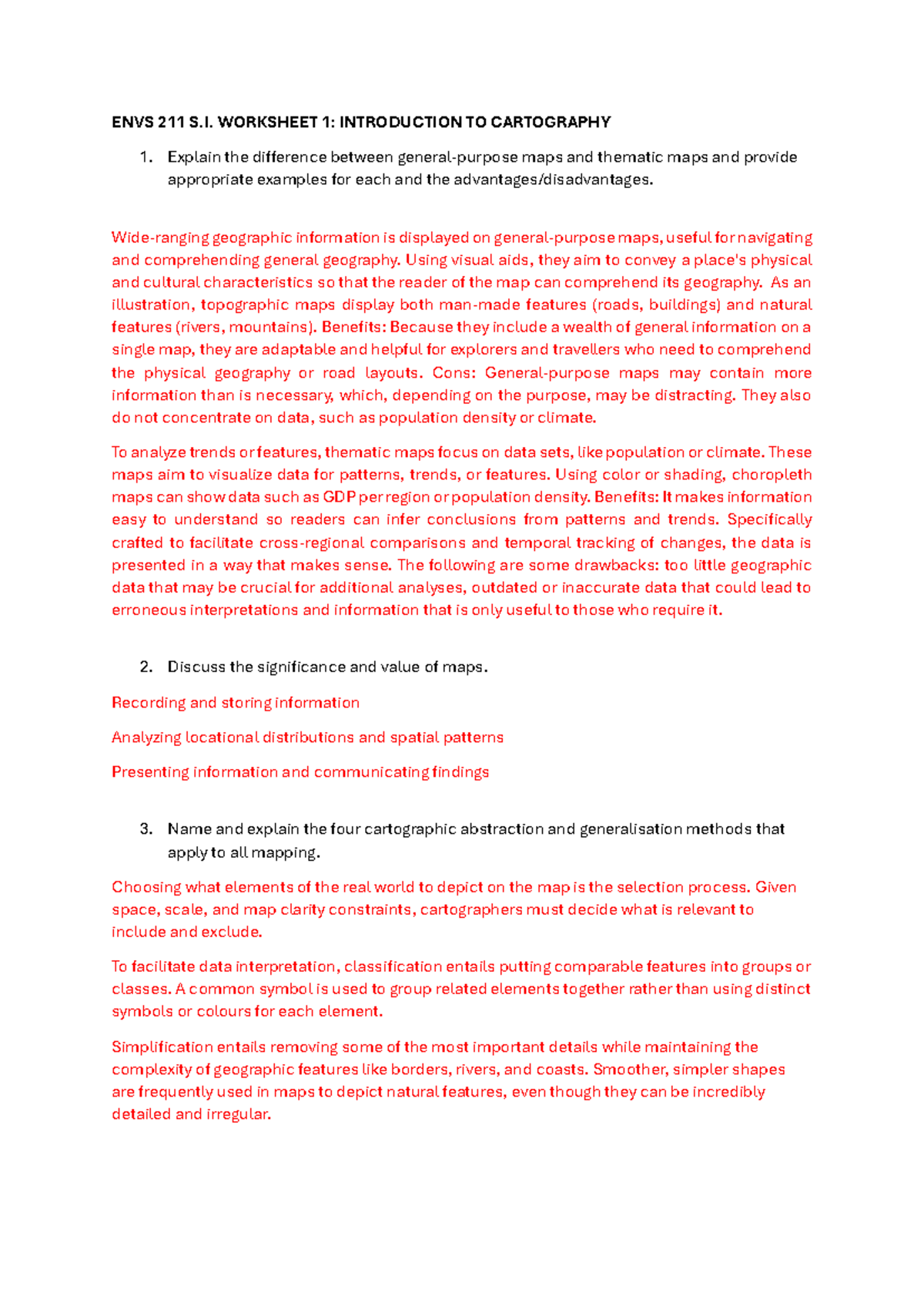 Worksheet 1-answers - Study effectively - ENVS 211 S. WORKSHEET 1 ...