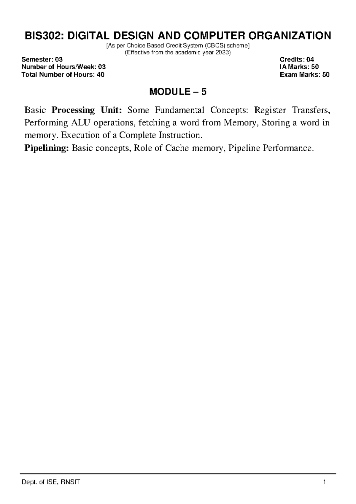 BIS302 DDCO Module 5 - notes - BIS302: DIGITAL DESIGN AND COMPUTER ...
