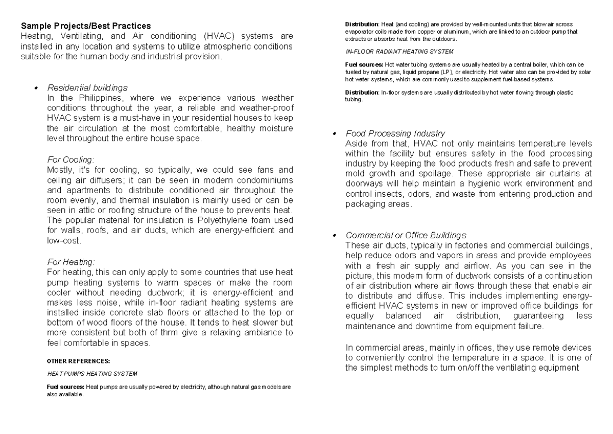 HVAC Systems Overview: Key Insights for Group Presentation Script - Studocu