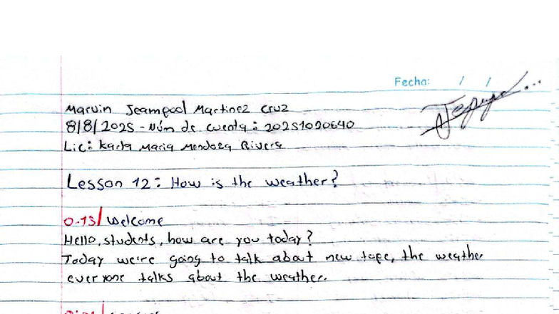Lesson 12: Understanding Weather Patterns - U3T4a44 - Studocu