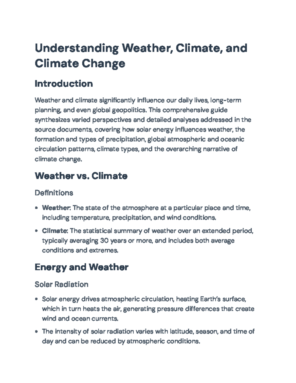 Understanding Weather, Climate, and Climate Change: A Comprehensive ...