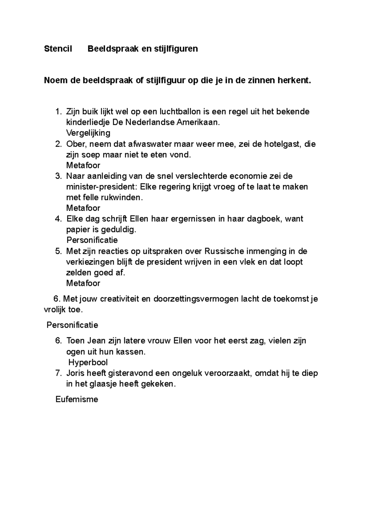 Beeldspraak en Stijlfiguren: Herkenning en Voorbeelden - Studeersnel