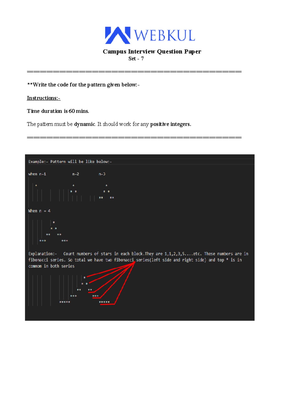 Set7 - Mast practical - B.Tech CSE (3rd Year) - Campus Interview Question Paper Set - 7 **Write ...