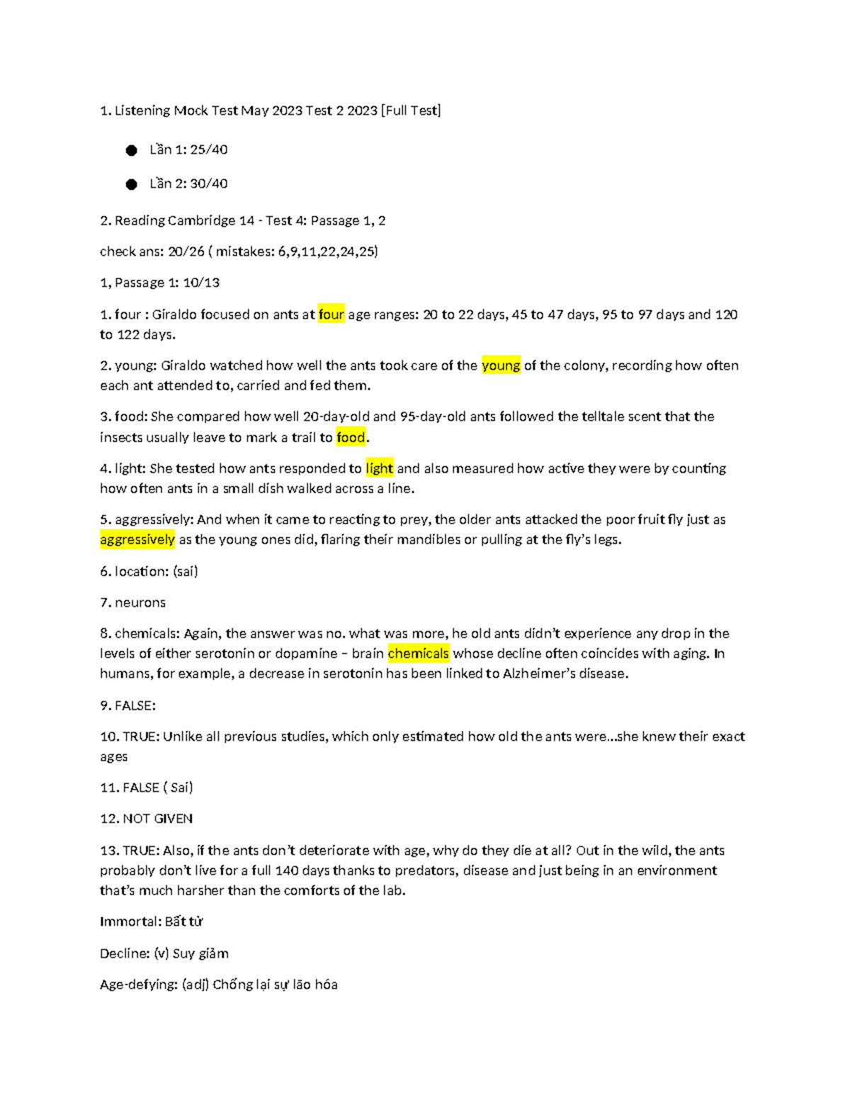 Listening & Reading Mock Test May 2023 - Cambridge 14 Test 4 - Studocu