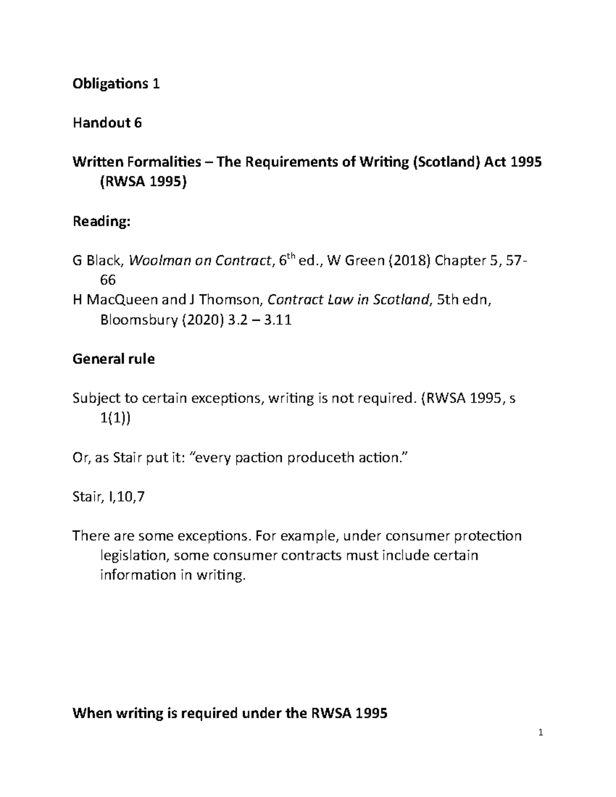 Handout 6 Requirements of Writing (Scotland) Act 1995 - Obligations 1 ...