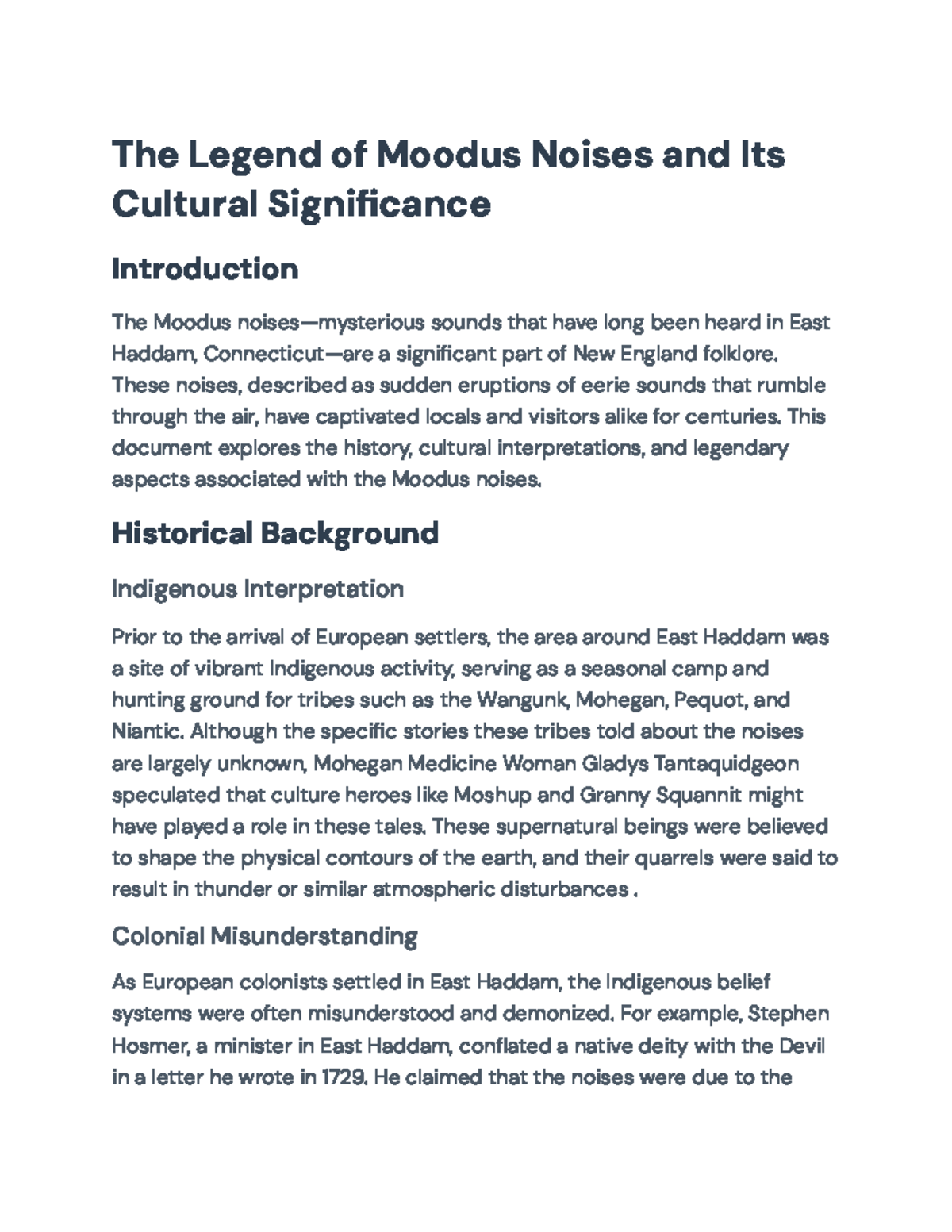 The Legend of Moodus Noises: Cultural Interpretations & History - The ...