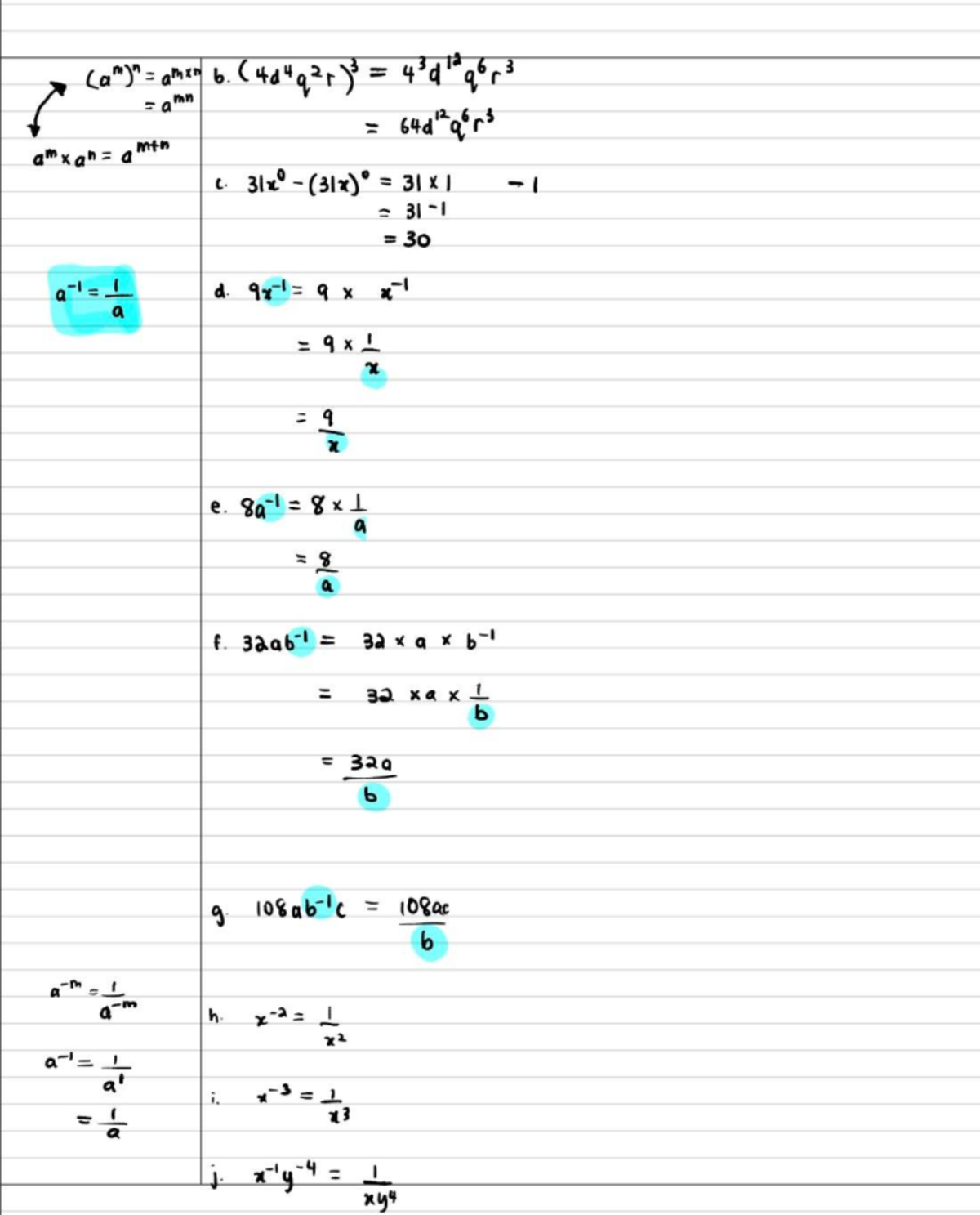 Indices Notes: Converting to Fraction & Ordinary Form - Studocu