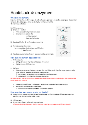 [Solved] Wat is DNA - Biochemie en moleculaire biologie (E04C1A) - Studocu