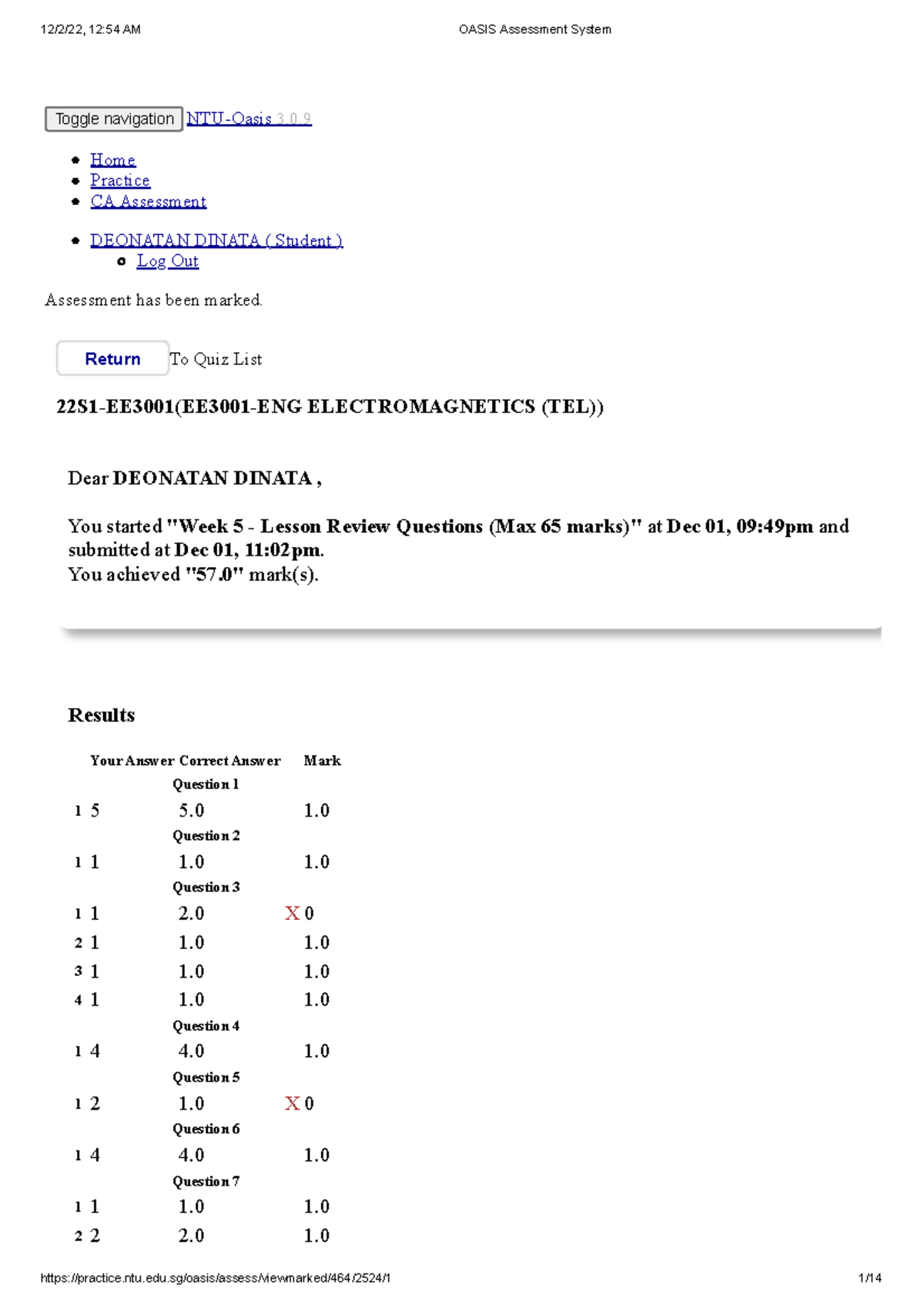 Oasis Assessment System week 7 - Toggle navigation NTU-Oasis 3. Home ...