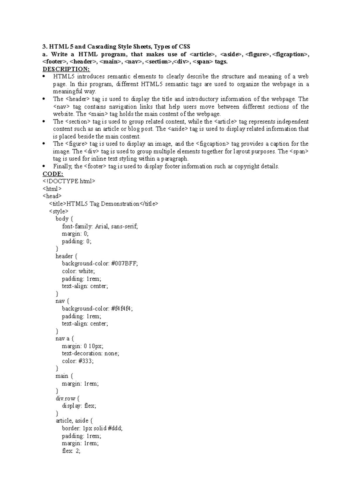 EXP-3 - FSD: HTML5 & CSS Styling Techniques Overview - Studocu