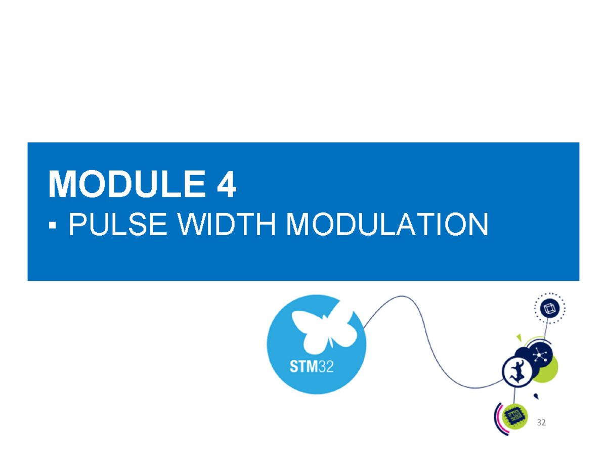 Module 4-PWM - bbbbbbbb - MODULE 4 PULSE WIDTH MODULATION A duty cycle is expressed as: where D ...