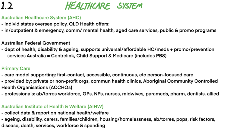 Week 1: Overview of the Australian Healthcare System (AHC) - Studocu
