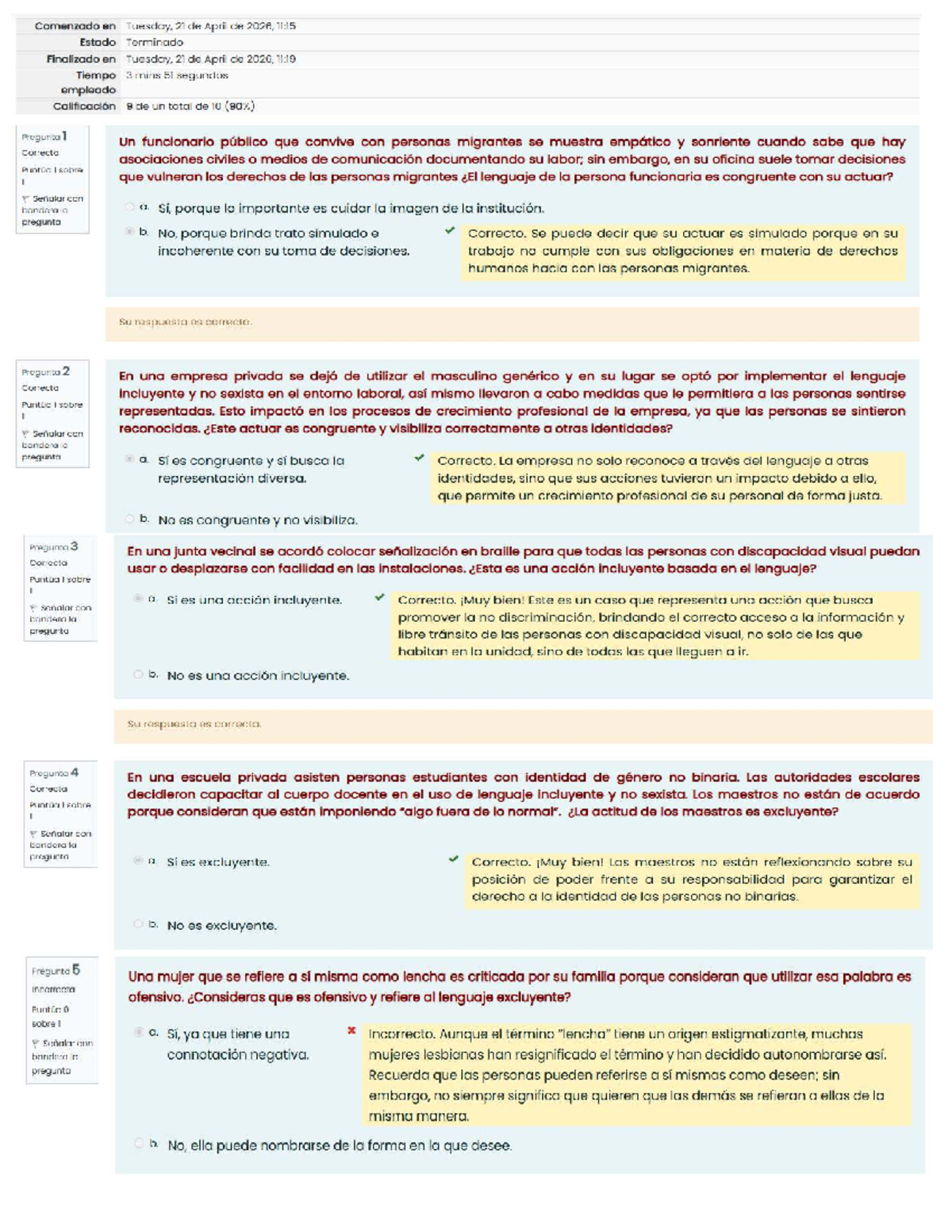 Evaluación 2: El Lenguaje Incluyente en la Construcción de una Sociedad ...