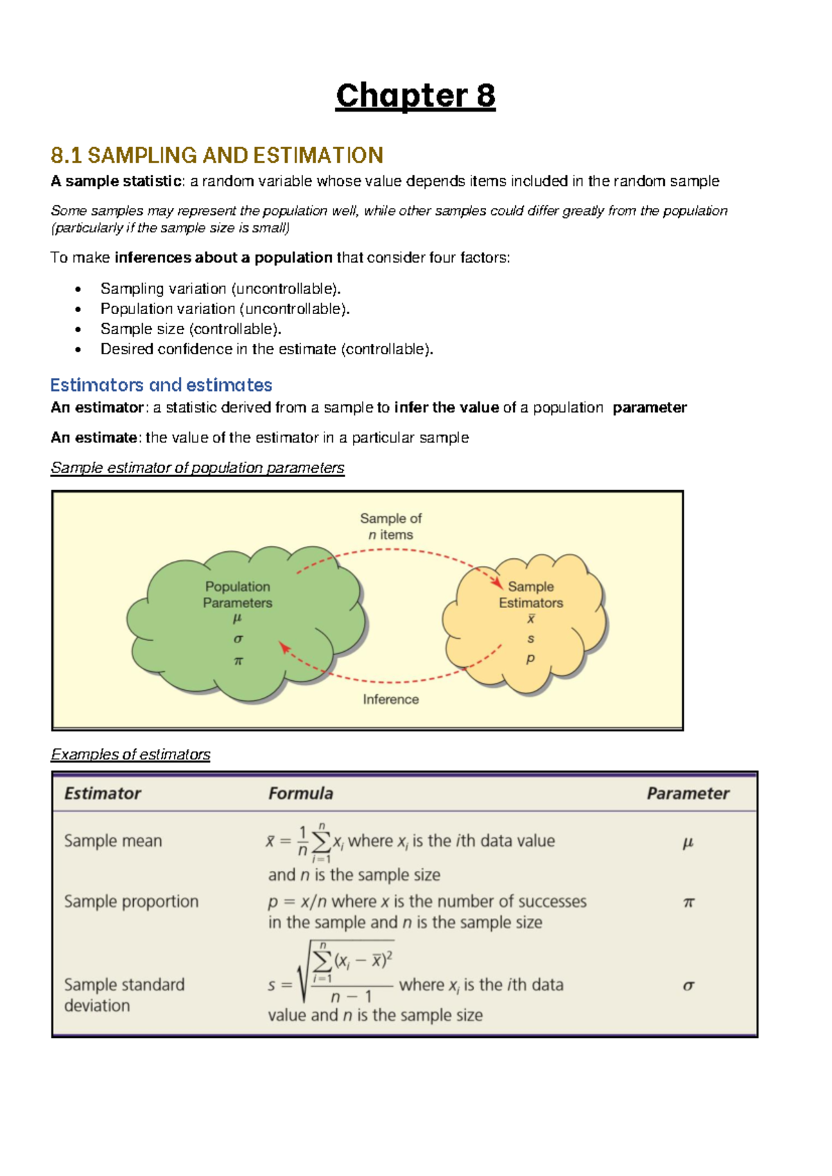 Revision SB Chap 8 12 - Summary Statistics Business - Chapter 8 8 ...