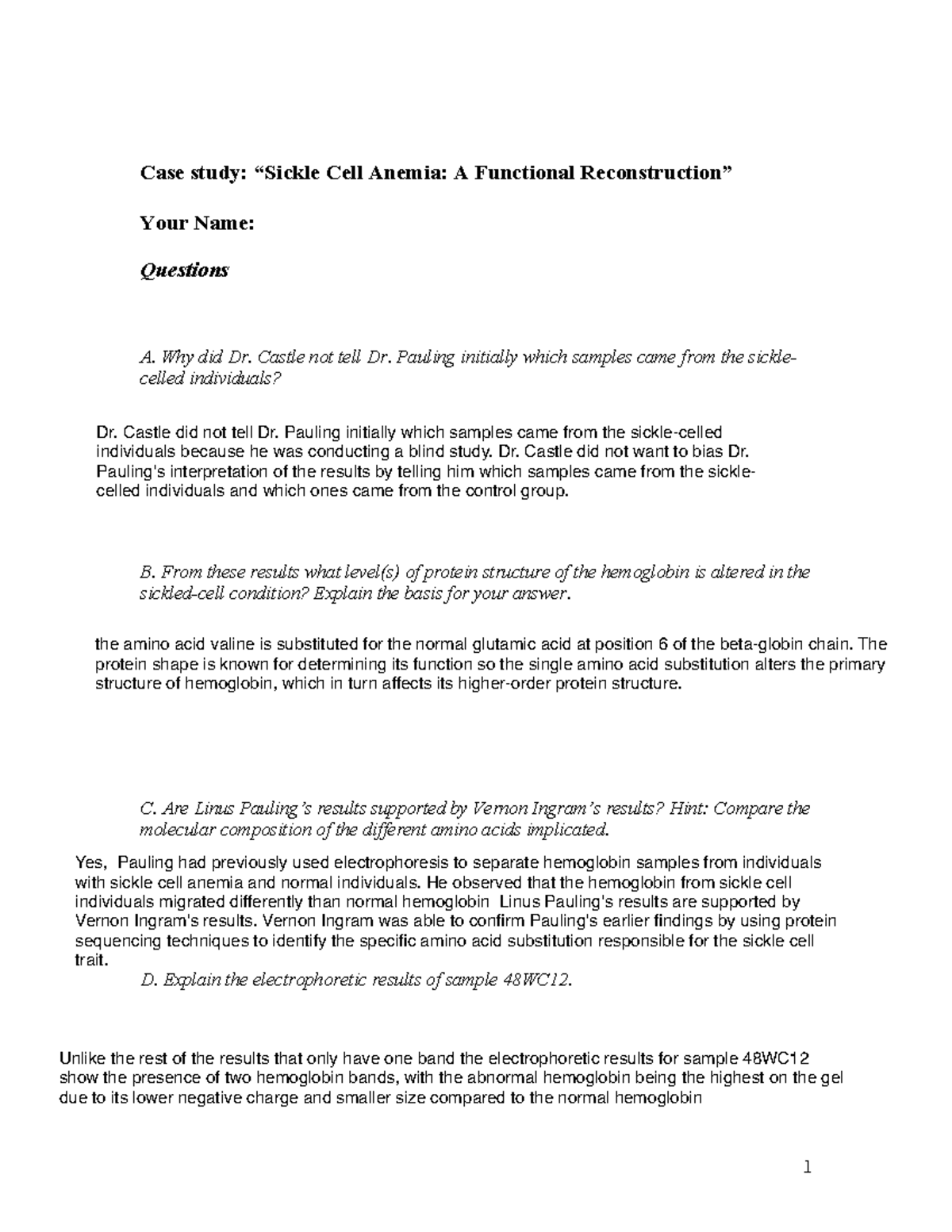 Case Study: Sickle Cell Anemia - Functional Reconstruction Analysis ...