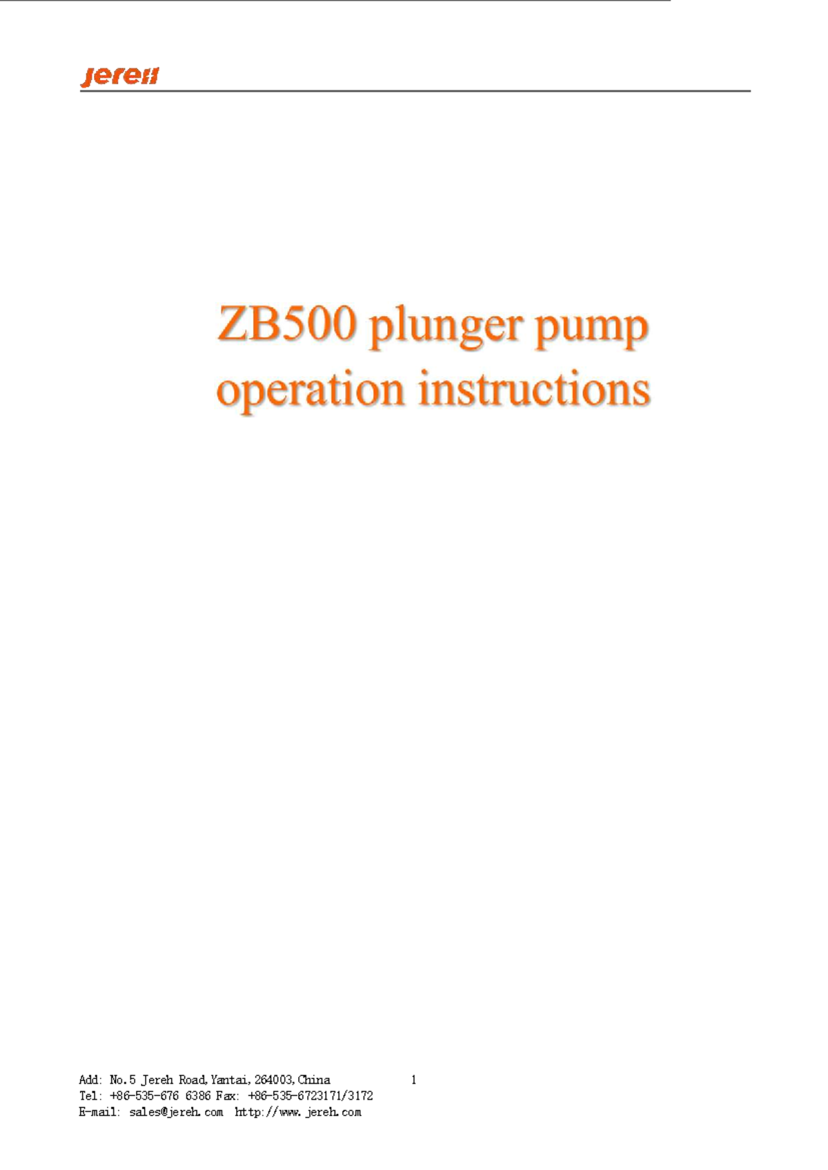 ZB500 Plunger Pump Technical Specifications and Maintenance Guide - Studocu