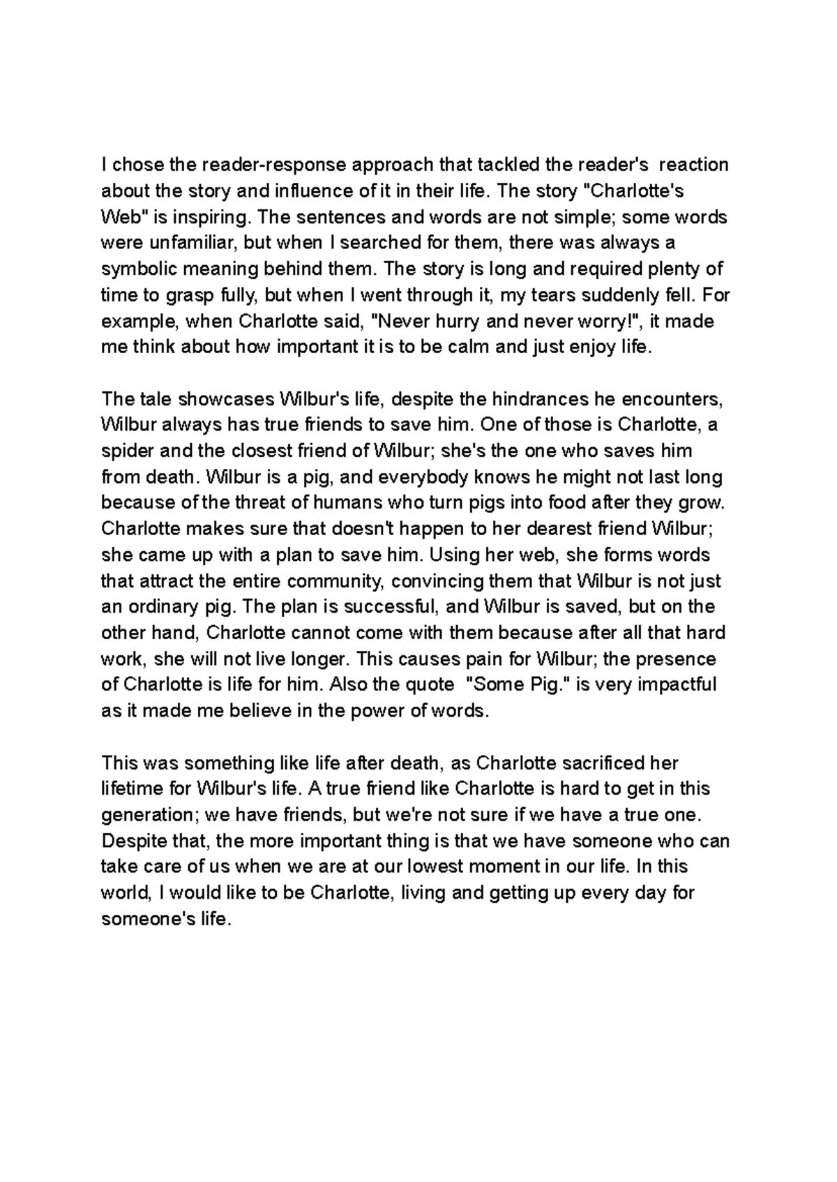 Analysis of Friendship and Sacrifice in "Charlotte's Web" - Inbound ...