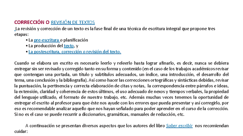 Revisión y Corrección de Textos Académicos - Studocu