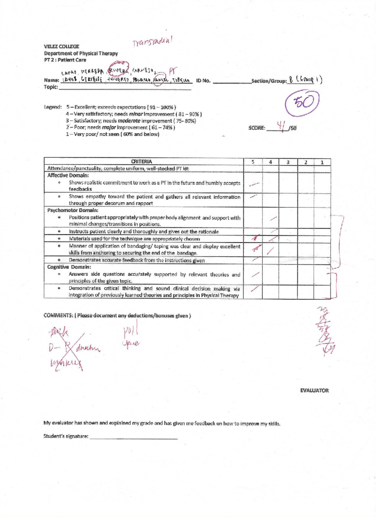 PT 2: Patient Care - Bandaging and Taping Evaluation - Studocu