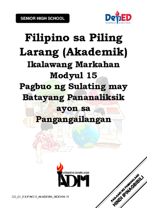 FIL1 P10- Reporting - FILIPINO 1 REPORTING INTRODUCTION: Laila Mae ...