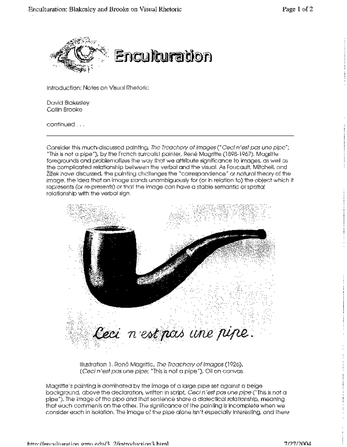 Enculturation: Visual Rhetoric Insights by Blakesley & Brooke - Studocu