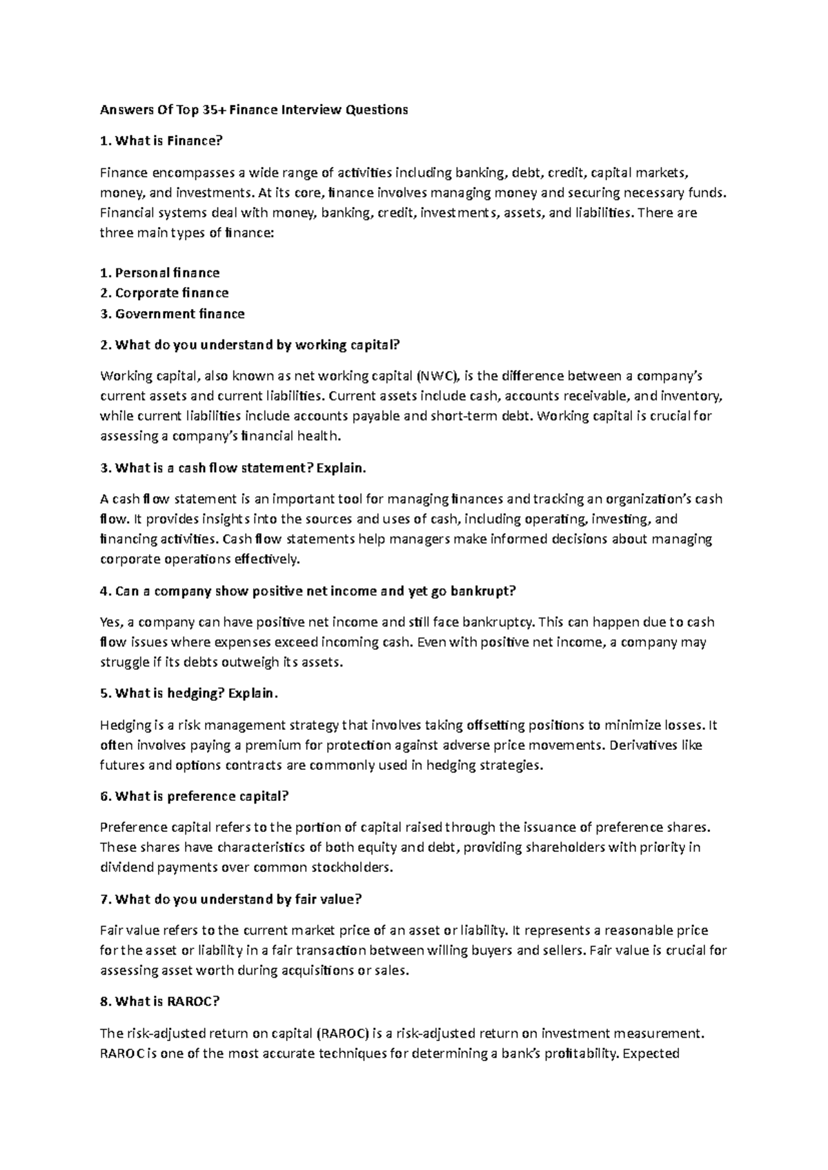 Finance Interview Questions & Answers: Essential Guide for Success ...