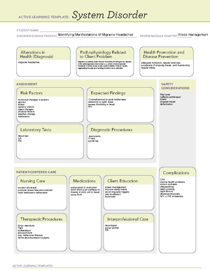 Acute respitatory infection - ACTIVE LEARNING TEMPLATES System Disorder ...
