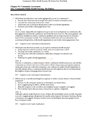 Exam 1 Community Health - Exam 1 Community Health Chapters 1, 2, 3, 4 ...