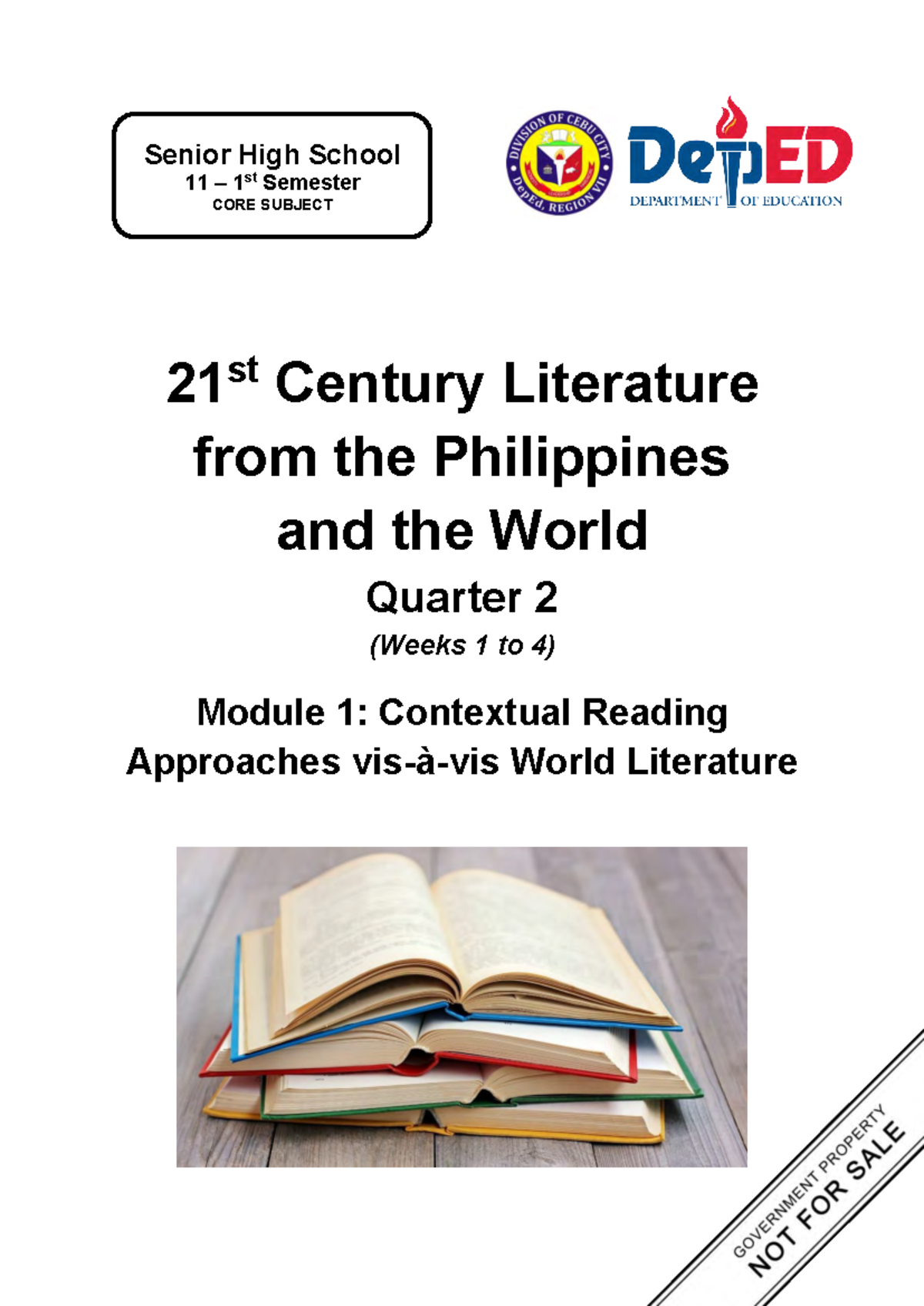 Q2 21st Century Literature - Module 1: Contextual Reading Approaches - Studocu