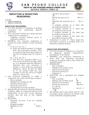 Example of Polya's Method - Mathematics in the Modern World - Studocu