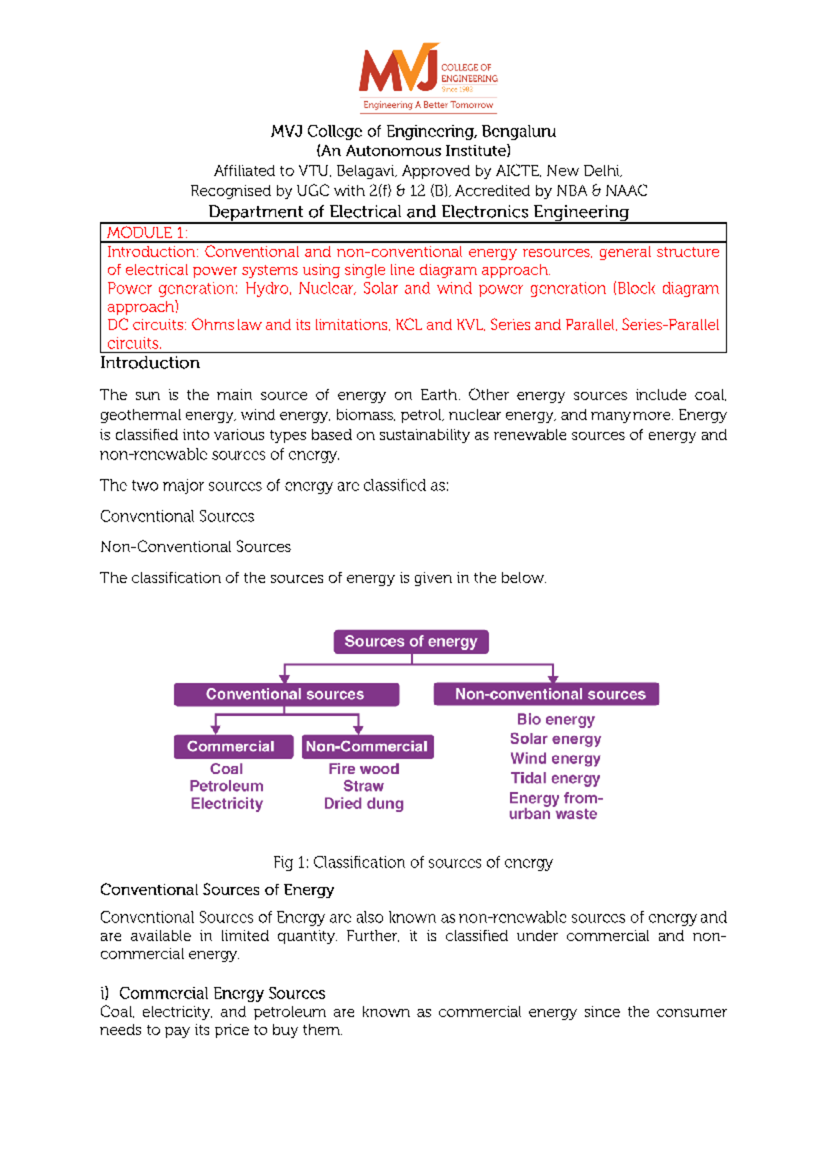 Module 1-ESCK204B notes - Basic Electrical Engineering ...