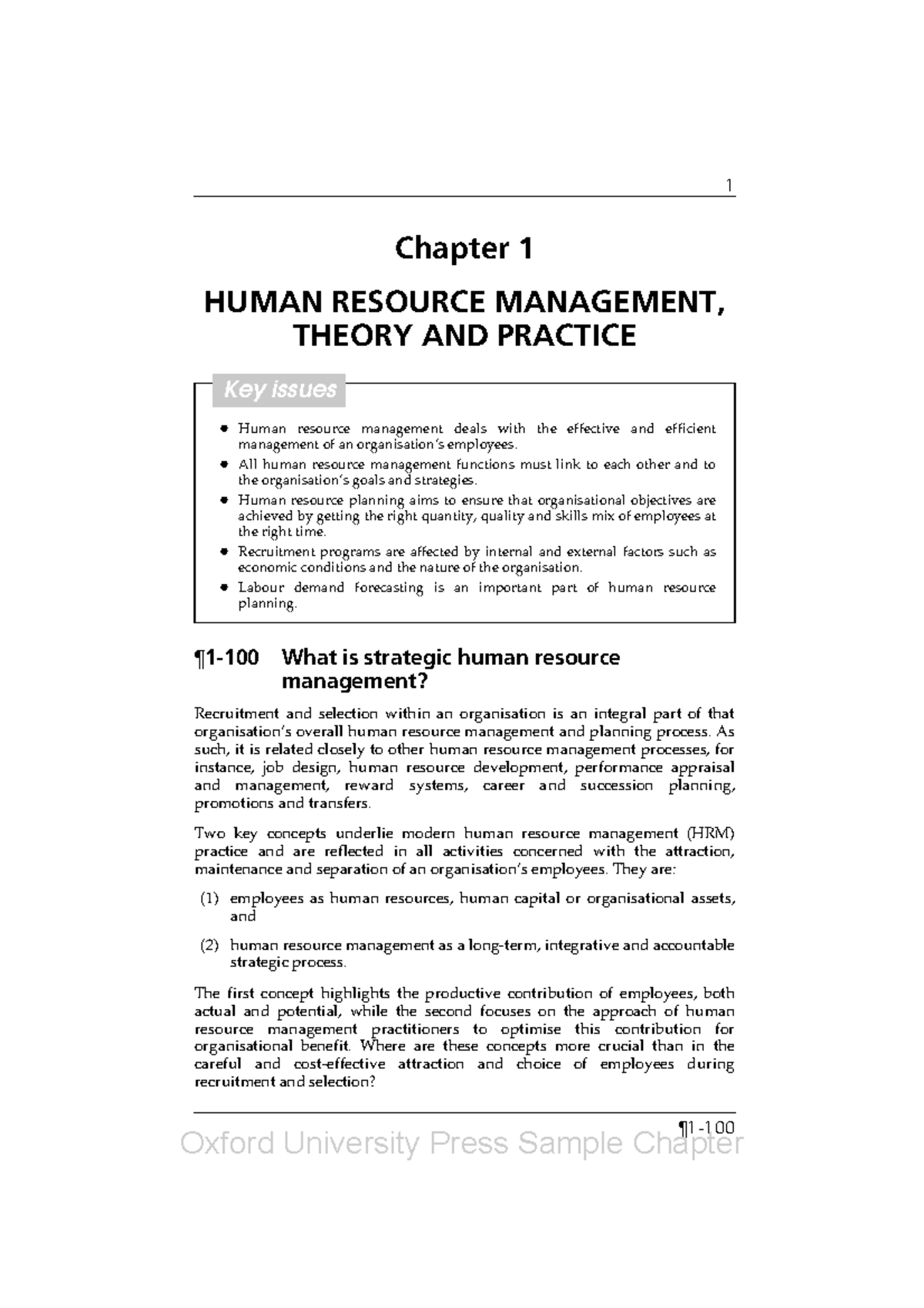9781925159035 SC - Human resources lecture notes- Detailed - 1 Chapter ...