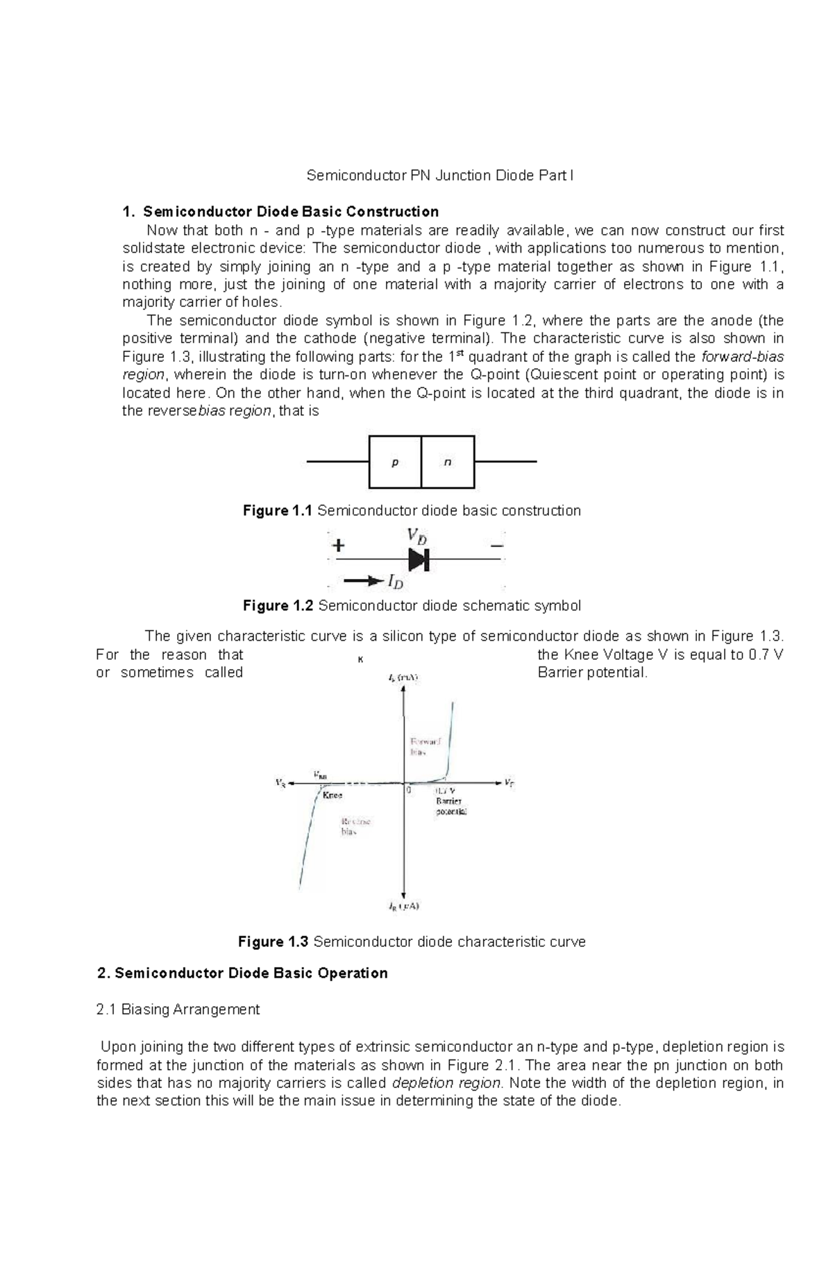 Semiconductor PN Junction Diode: Part I Overview and Basics - Studocu