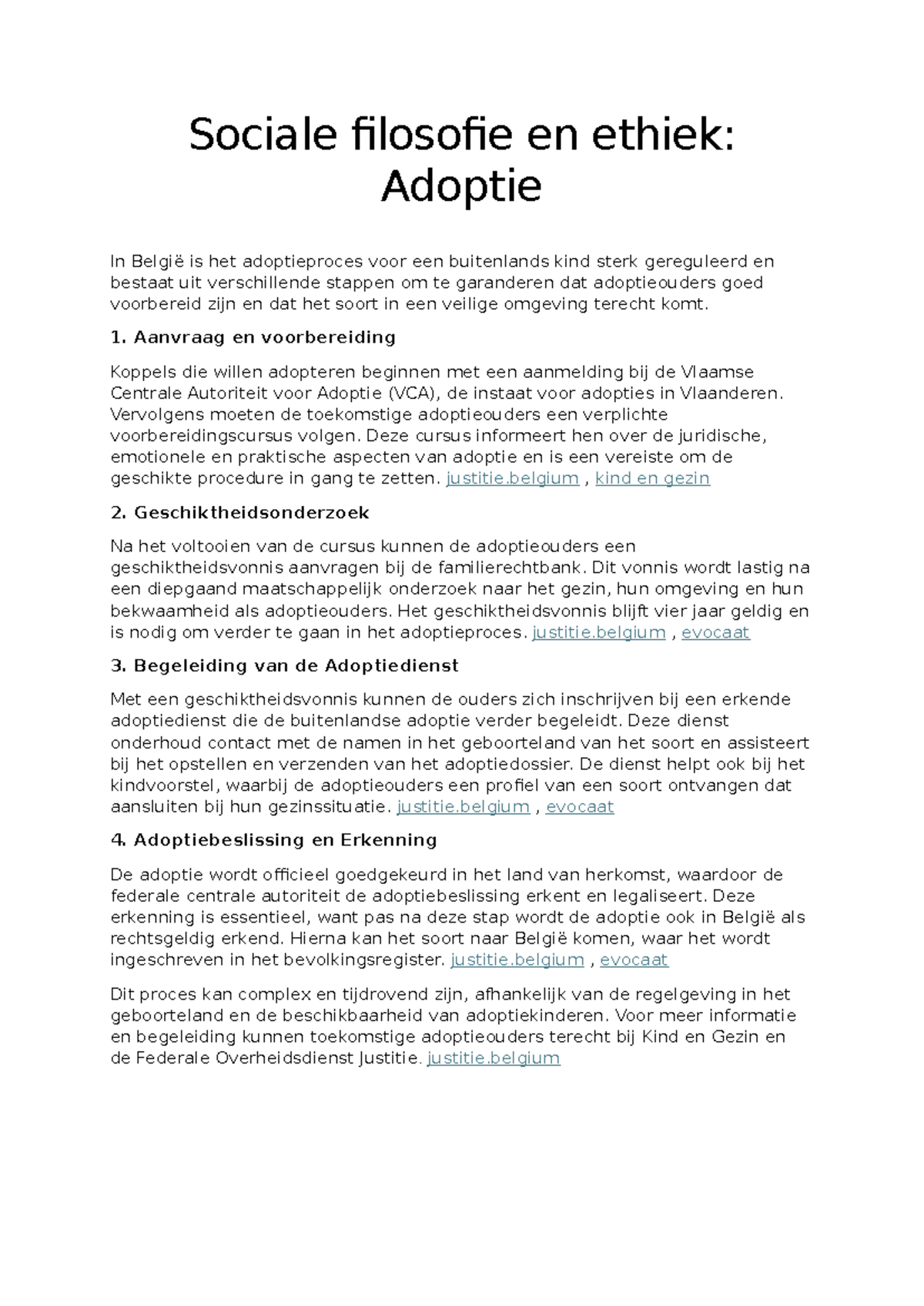 Sociale filosofie en ethiek Adoptie - Sociale filosofie en ethiek ...