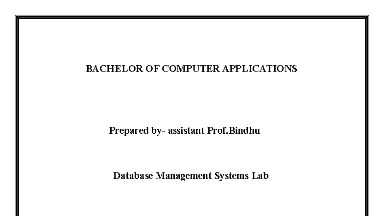 DBMS Lab Manual 123: ER Diagrams, DDL & DML Commands - Studocu