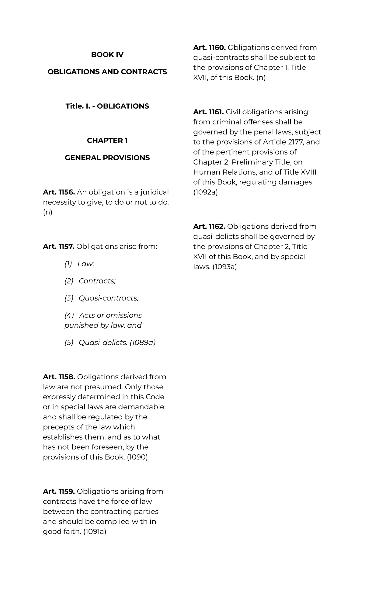 Oblicon Summary: Obligations and Contracts (Chapters 1-3) - Studocu