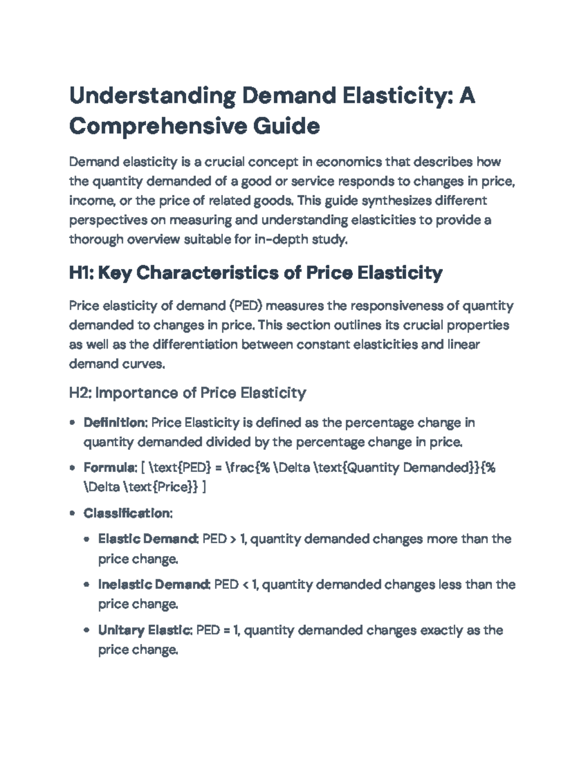 Understanding Demand Elasticity: A Comprehensive Economic Guide ...