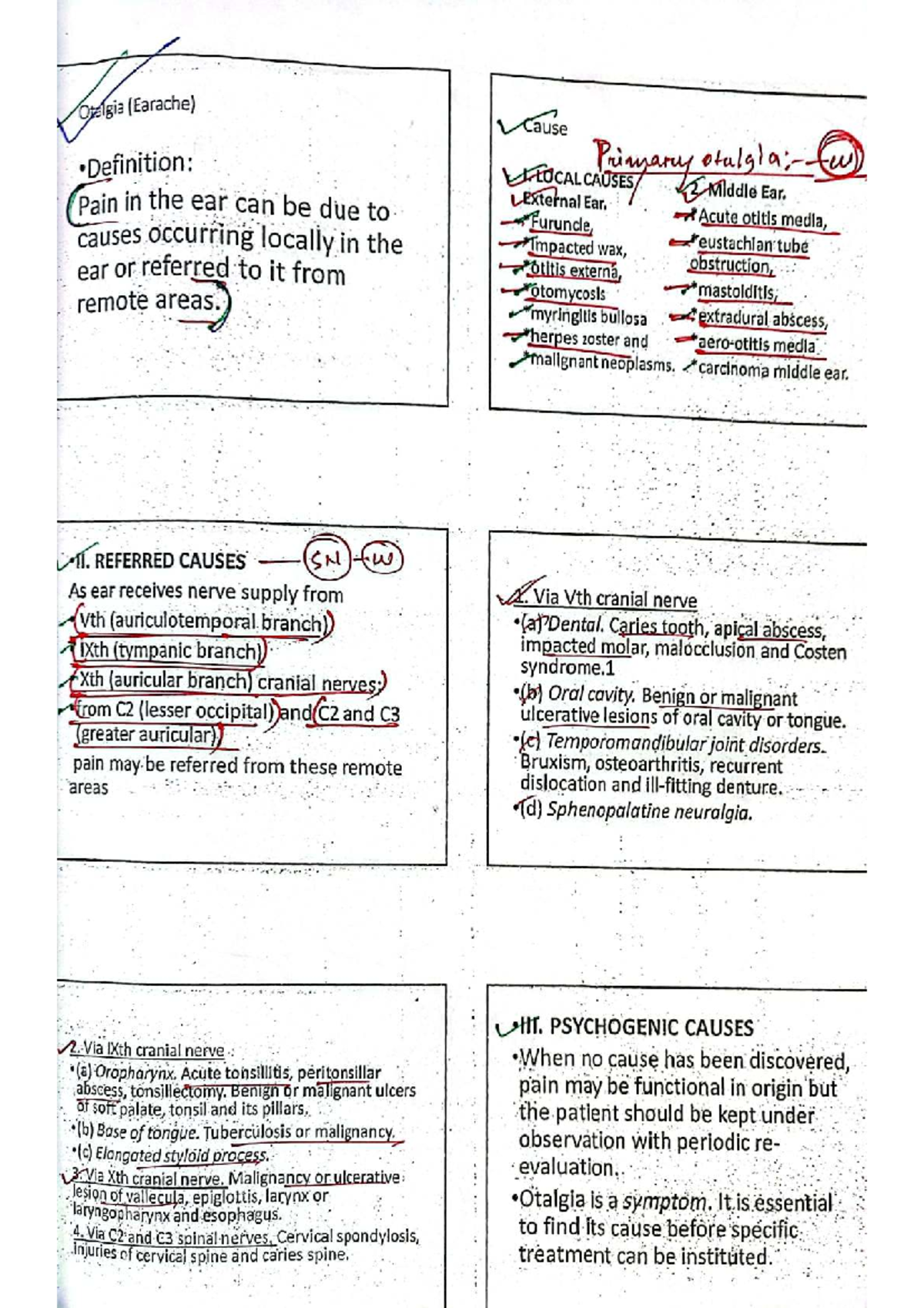 ENT - Otalgia Causes and Management: A Comprehensive Overview - Studocu