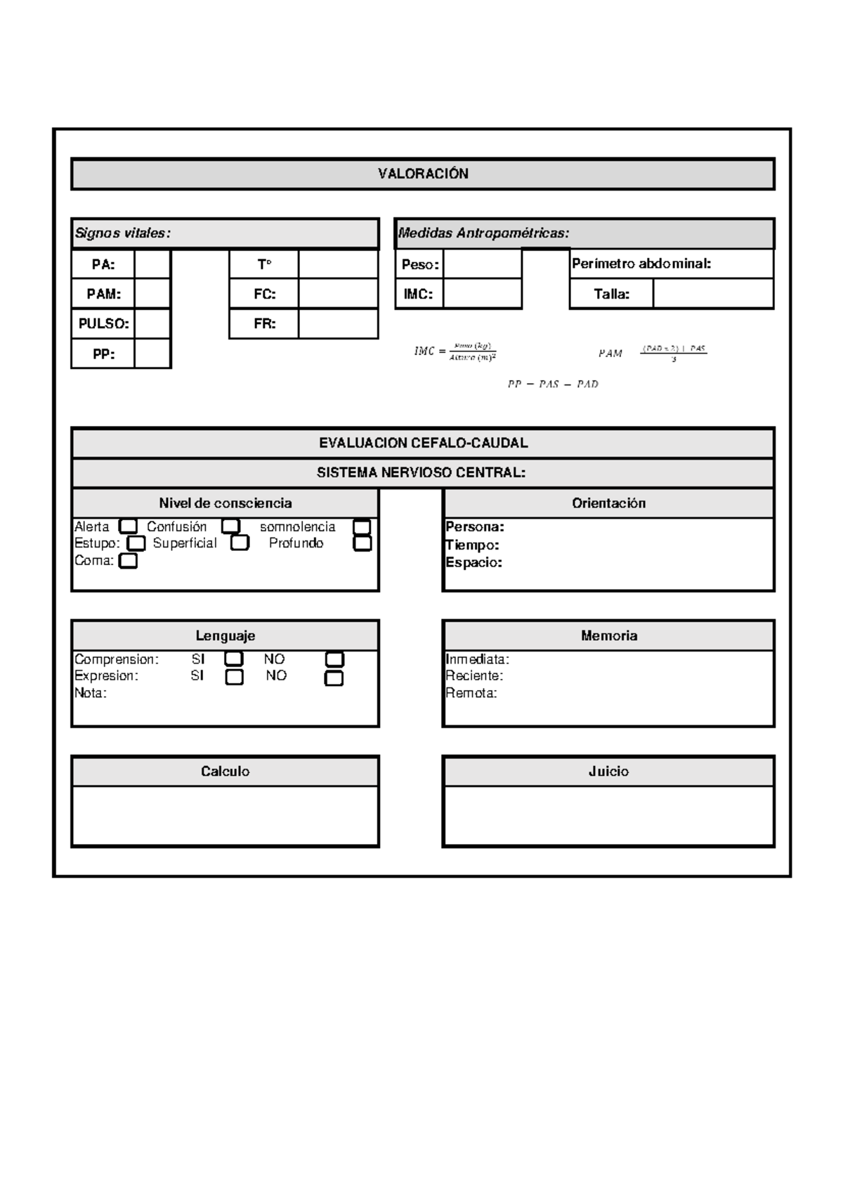 Valoración Integral del Paciente: Signos Vitales y Sistemas (VAL-101 ...