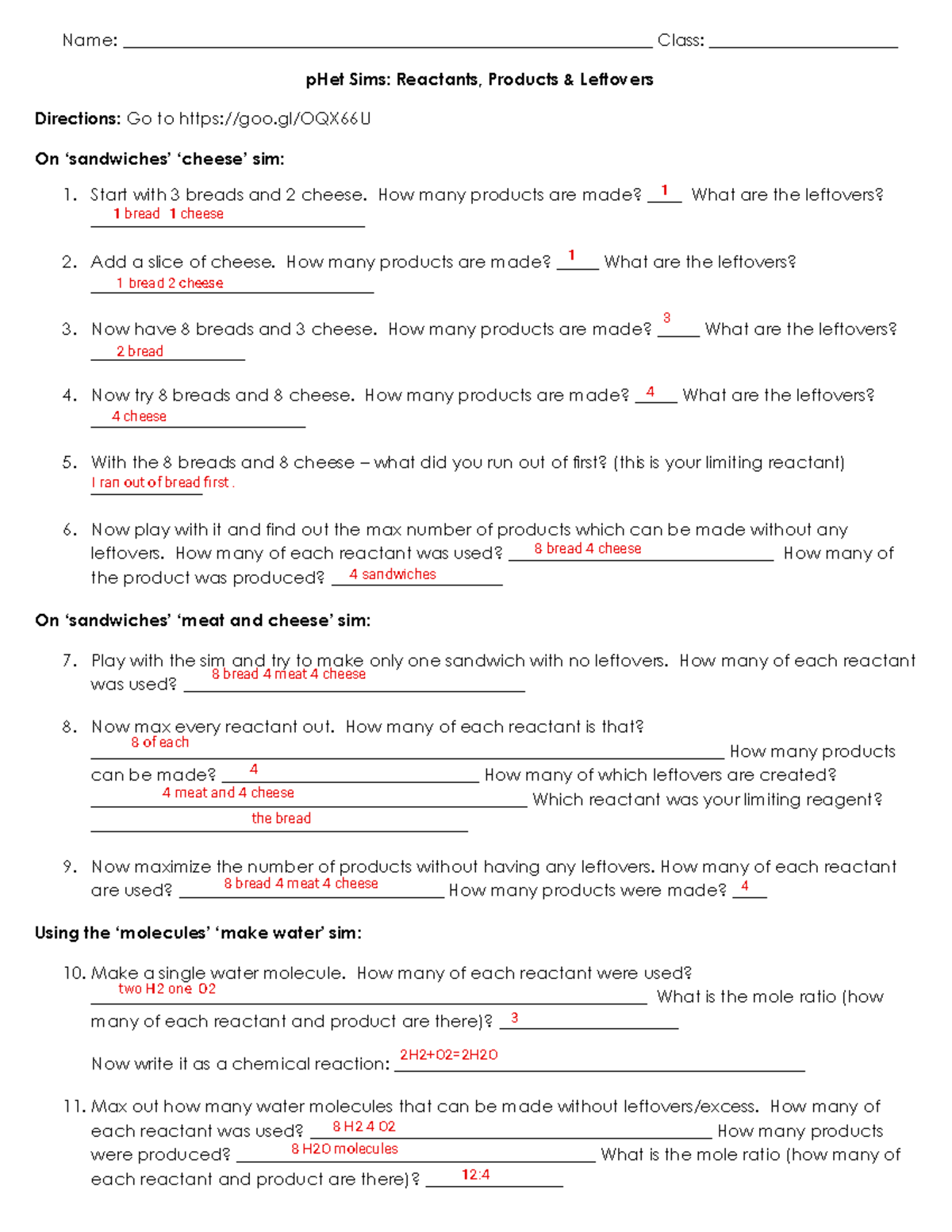 pHet Sims Limiting Reagents: Reactants, Products & Leftovers Guide ...