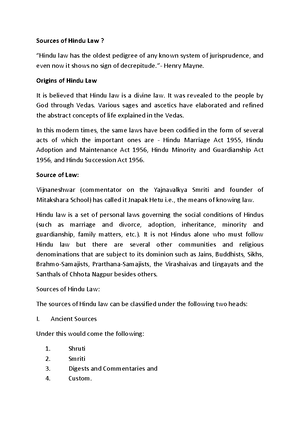 Unit III Hindu Joint Family and Coparcenary notes pdf - Explain the ...