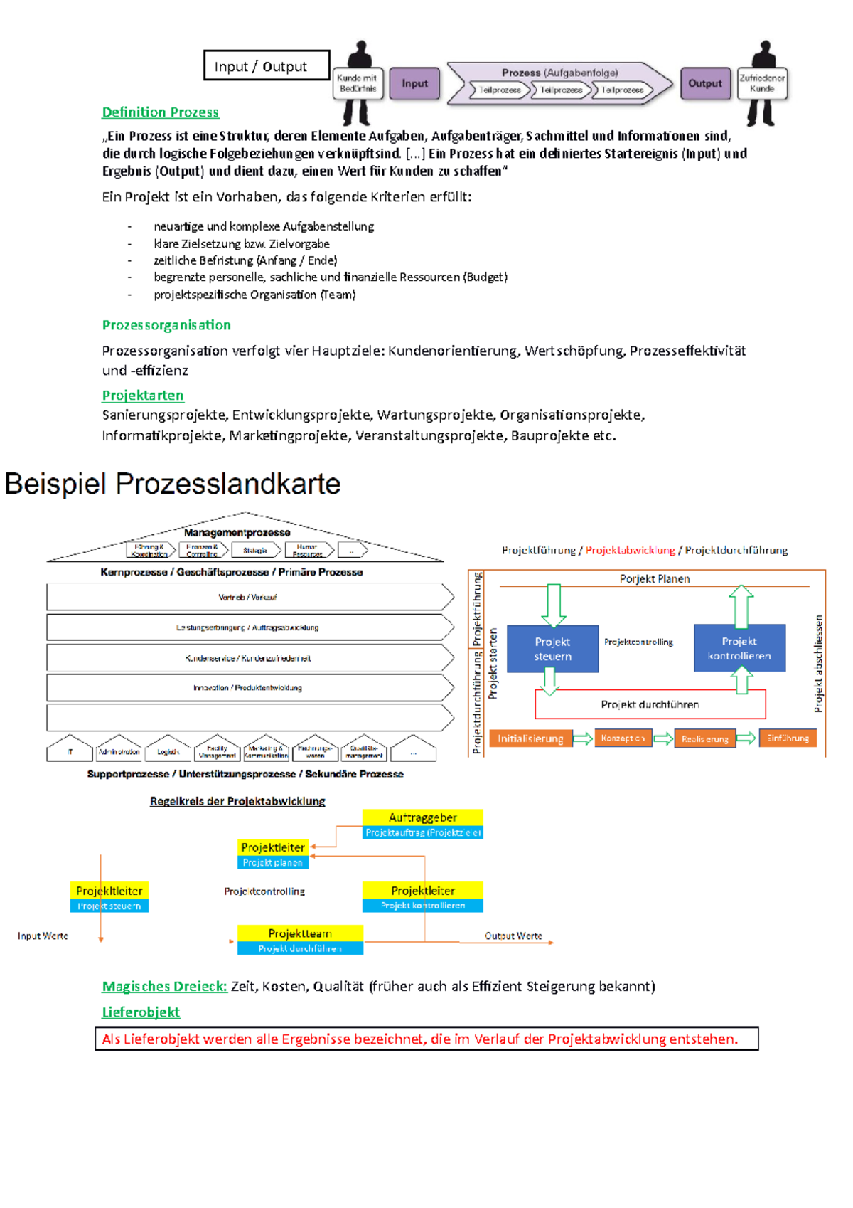 Spick UPM - Definition Prozess „Ein Prozess ist eine Struktur, deren Elemente Aufgaben, - Studocu