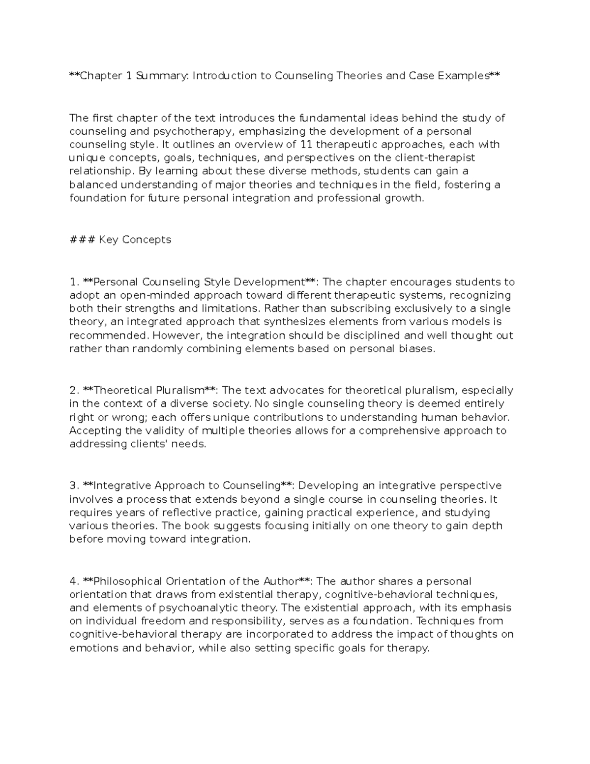 Counseling Theories (Course Code) - Key Insights and Ethical Practices ...