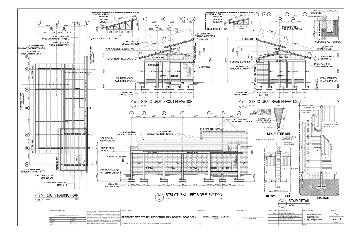 S3 Structural Drawings for Proposed Two-Storey Residential Building ...
