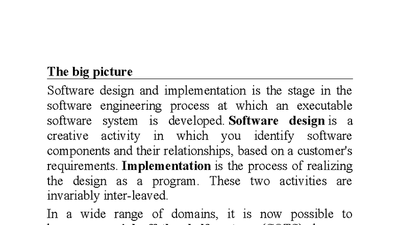 Software Design & Implementation Notes for R Project - Studocu