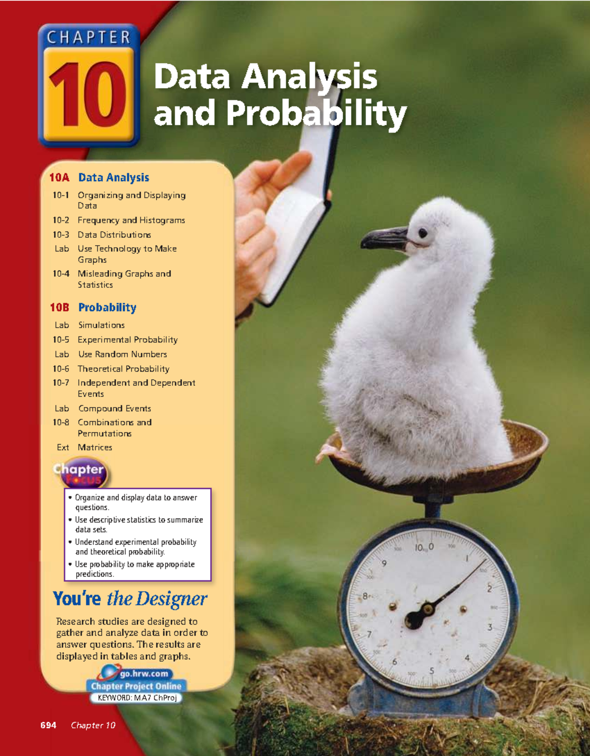Data Analysis and Probability: MA7 ChProj 694 Chapter 10 Overview and ...