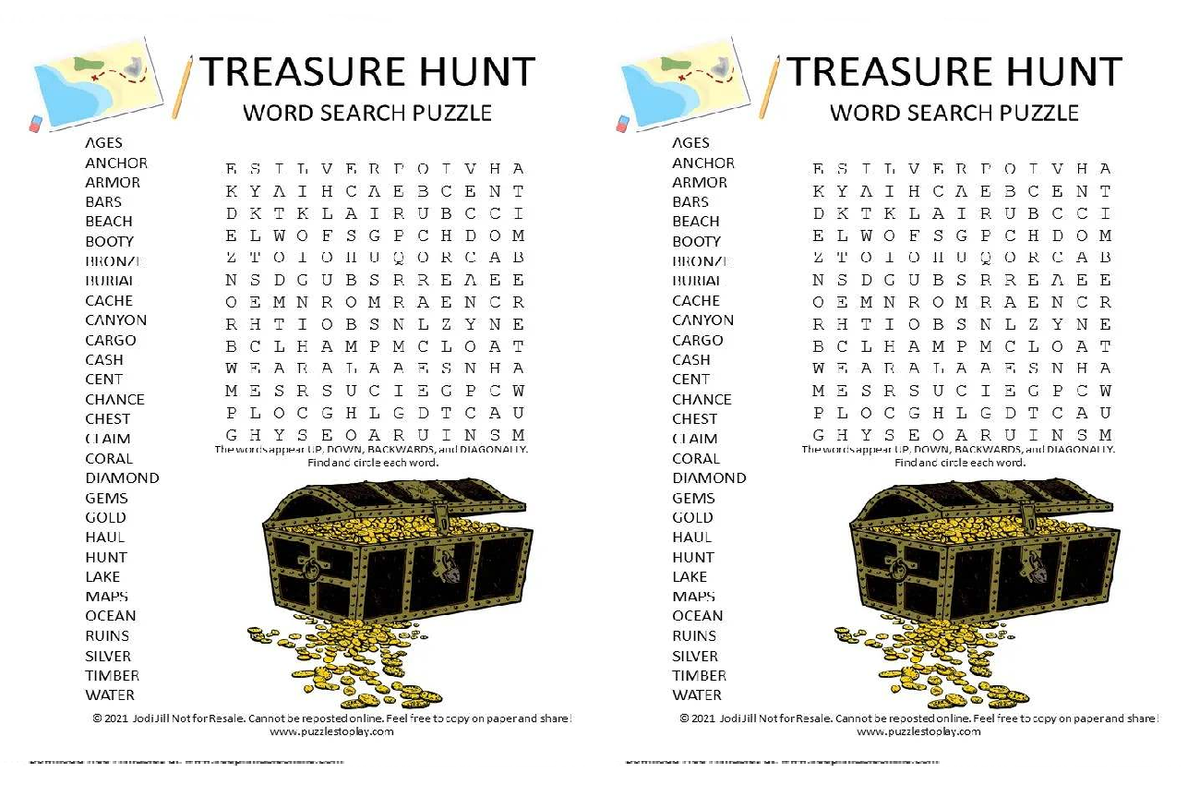 Activity 4: Treasure Hunt Word Search Puzzle - Studocu