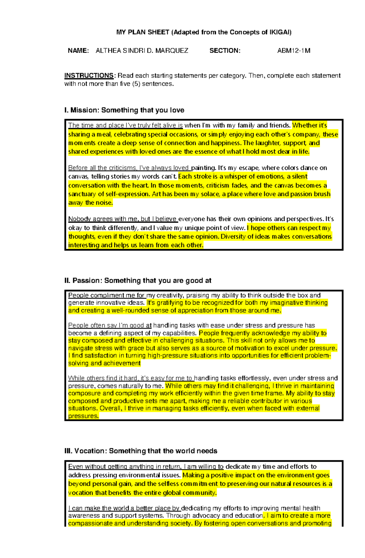 Plan shit - Oral communication planning - MY PLAN SHEET (Adapted from ...