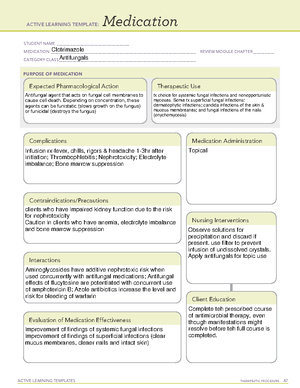 Heparin Ati medication template - Medication Heparin Anticoagulant ...