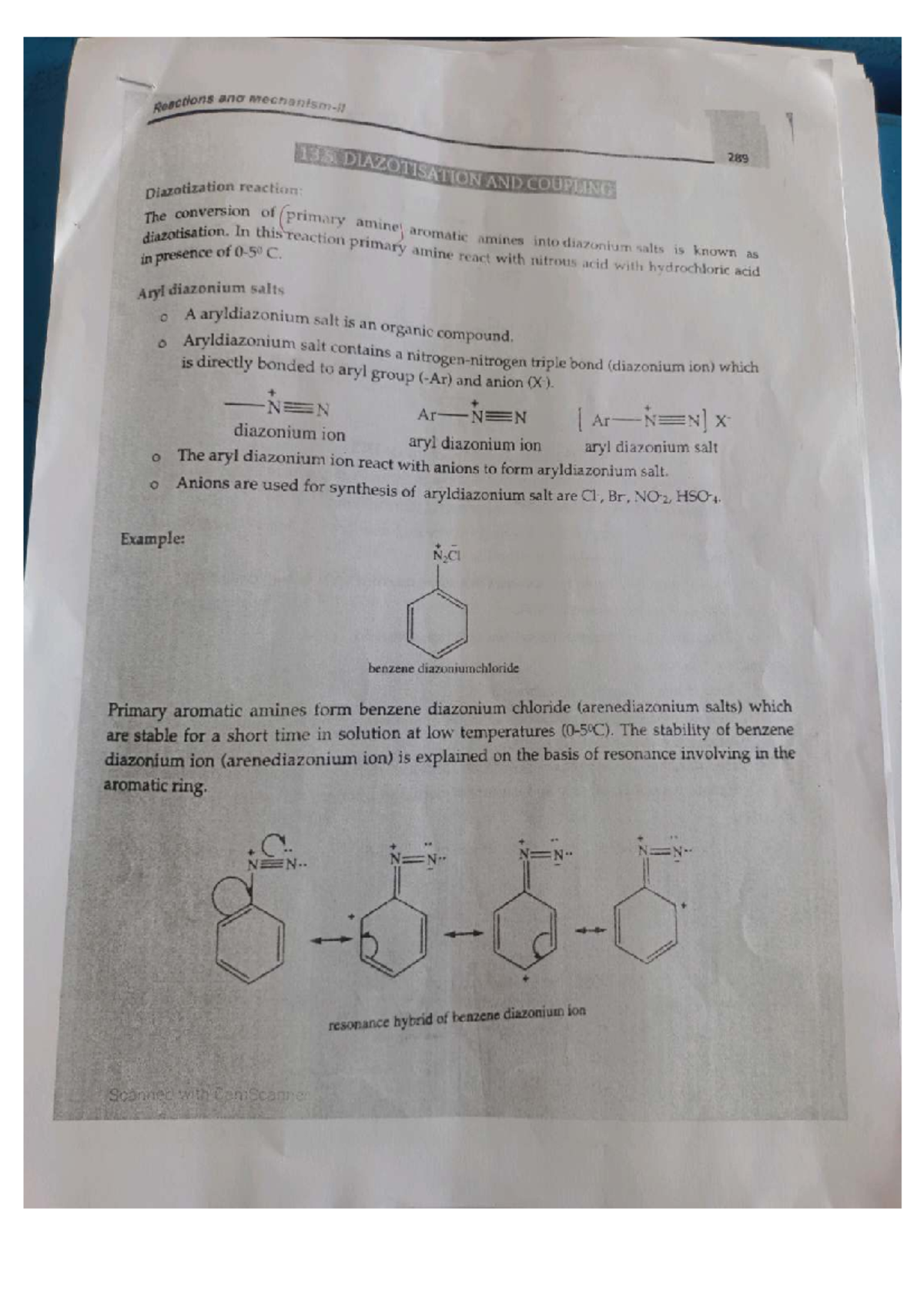 Poc Notes on Diazotization and Coupling Reactions: Organic Chemistry ...